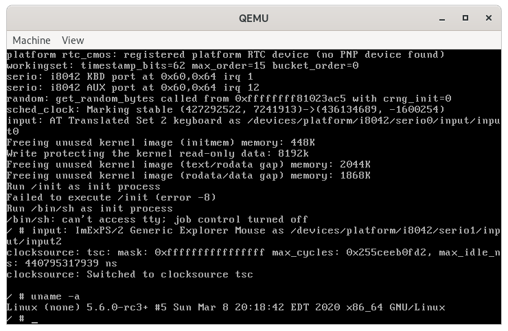 Building a tiny Linux kernel