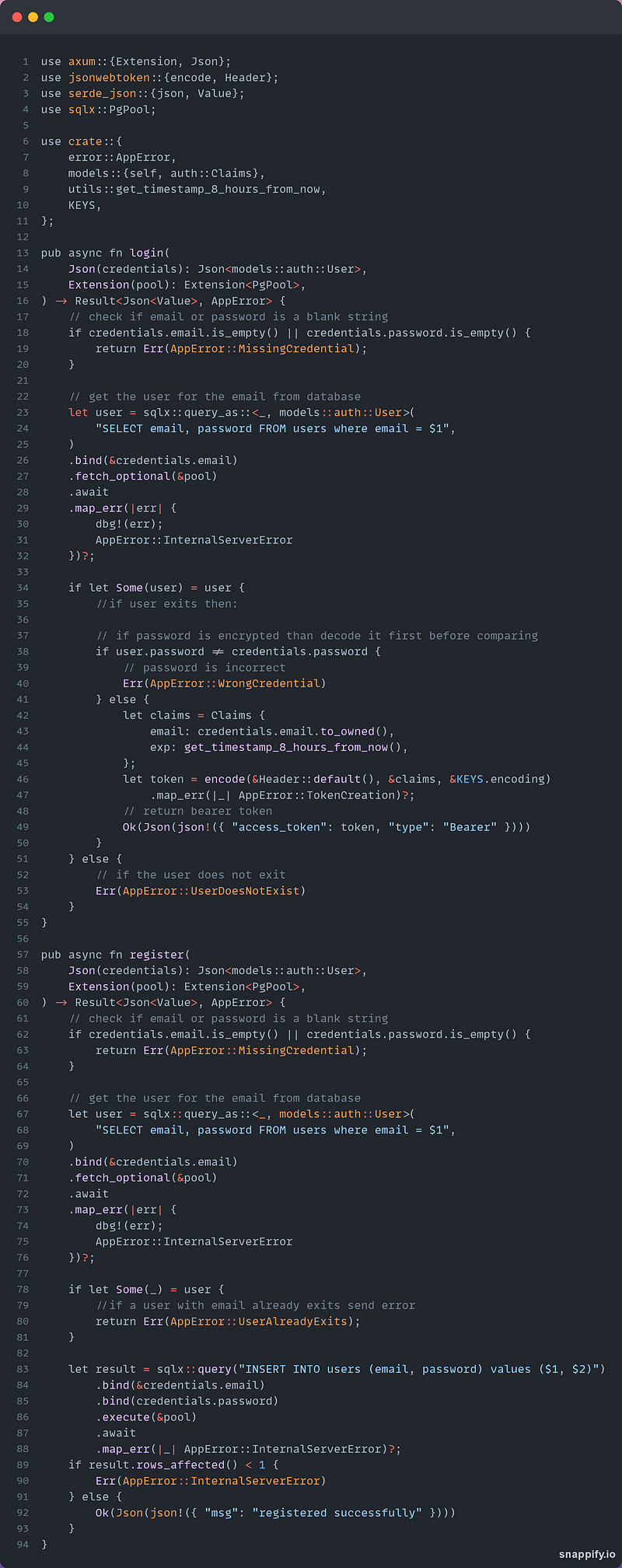 Using Axum Framework To Create Rest Api Part Ii