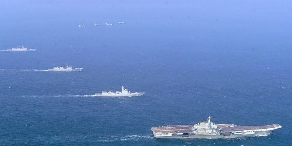 China Flaunts First Carrier Battle Group Photo Op – War Is Boring – Medium