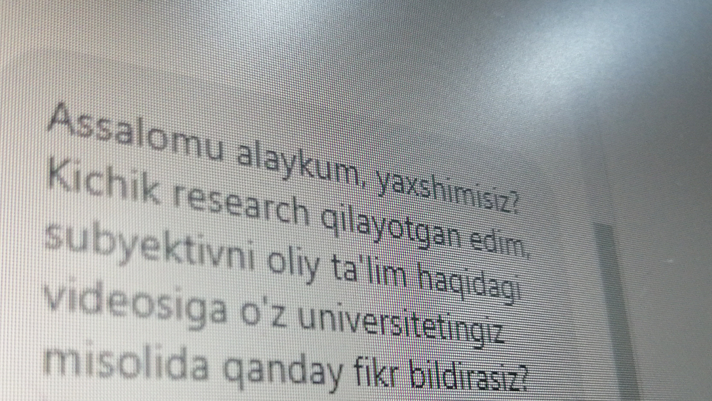 Subyektivdagi muammolar real hayotda mavjudmi? | Oliy ta'limga talabalar munosabati — Teletype