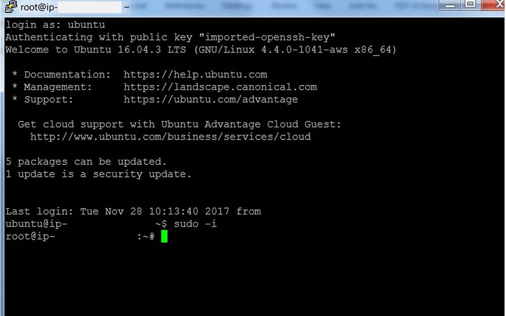 Putty Linux Commands
