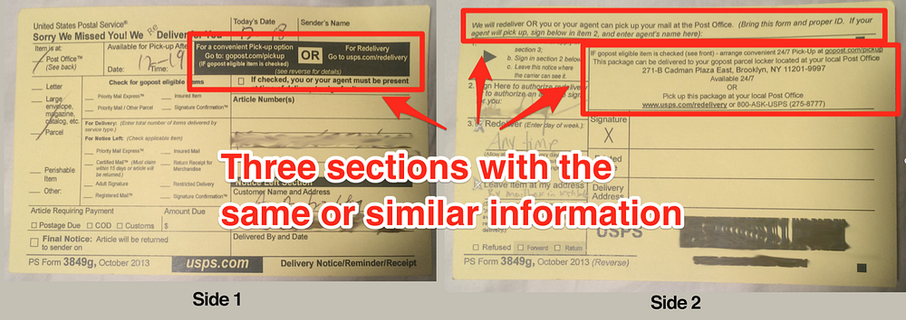 I redesigned the USPS package delivery slip. – The Startup – Medium