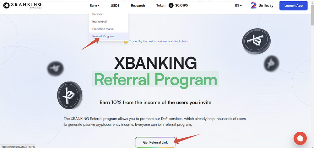🔥 XBANKING Реферальная программа: Зарабатывайте вдвойне на DeFi! — Teletype