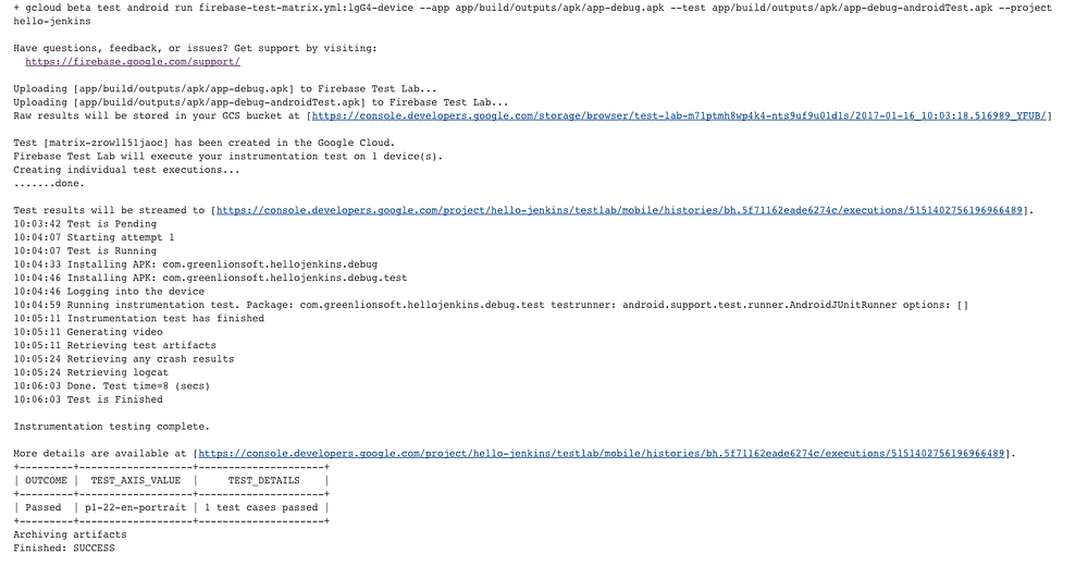 Firebase Test Lab CI Using Jenkins