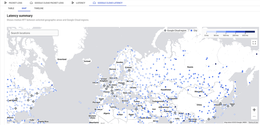 Latency ‘map’ for GCP performance dashboard | LaptrinhX
