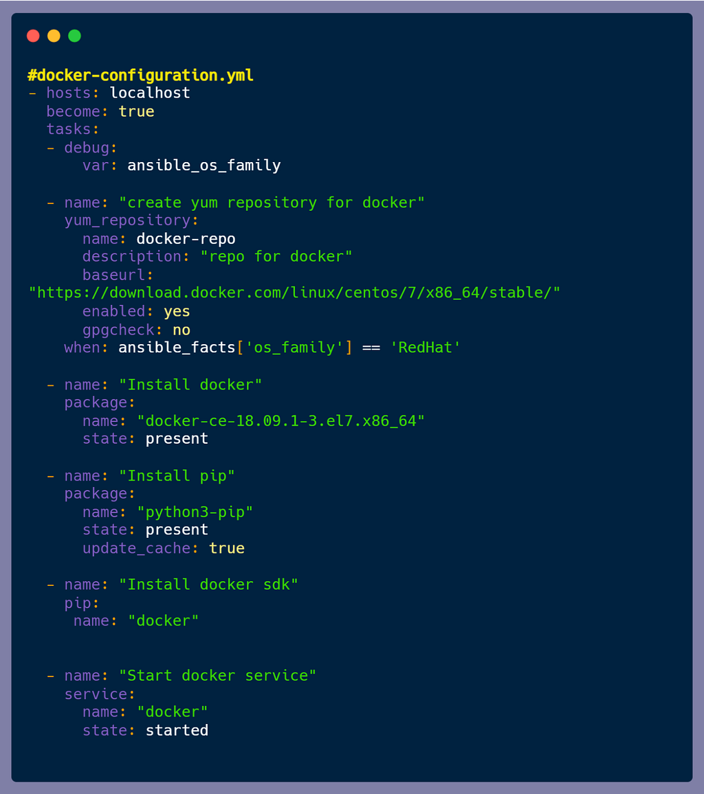 Configure Docker Container