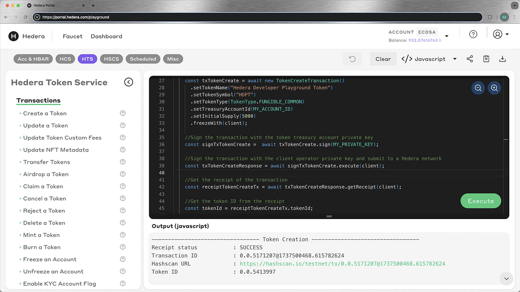 CoinStats - Introducing the Hedera Developer Playground...