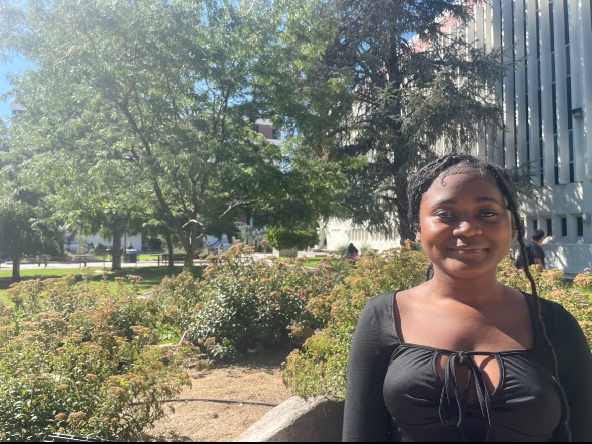 Far from her humble beginnings, a University of Nevada, Reno student traded her views of the ...