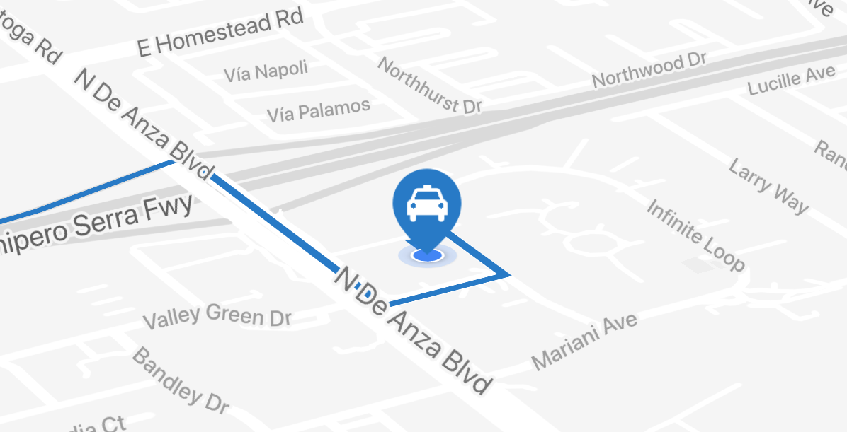 Move your Google Map pins Uber-style!