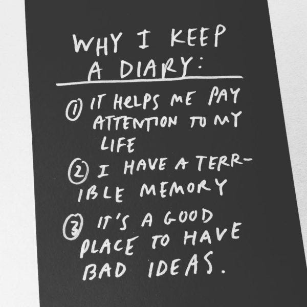 3 reasons I keep a diary – Austin Kleon – Medium