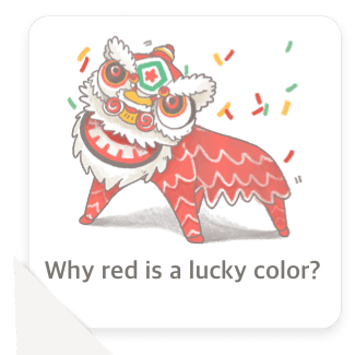 Why is red considered a lucky color for the Chinese?