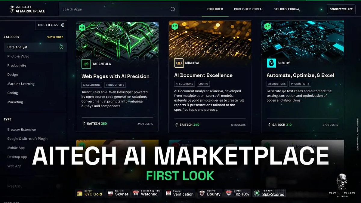 Solidus Ai Tech AI Marketplace! First Look Video 📹