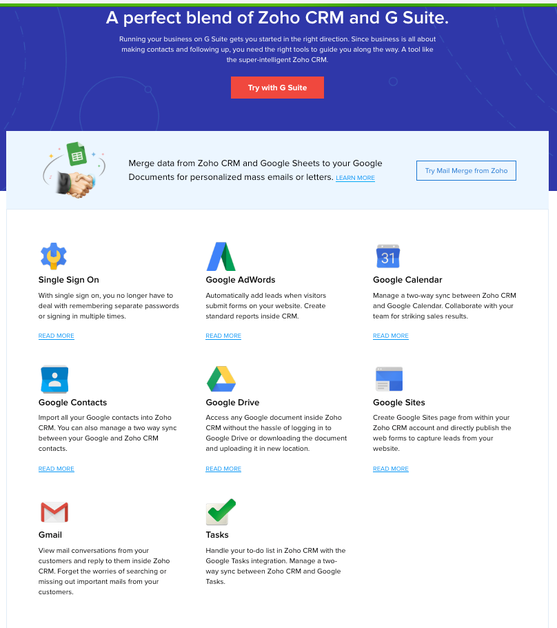 Zoho CRM Integration with G Suite/Gmail – Pawa IT Solutions – Medium