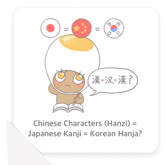 Chinese characters (hanzi) = Japanese kanji = Korean hanja?