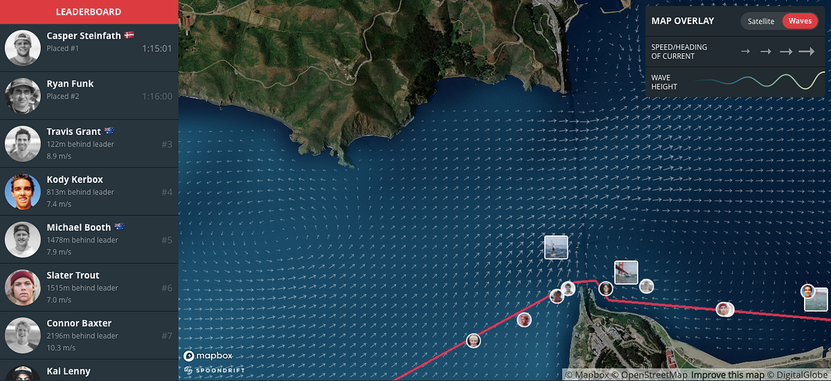 Real-time maps for live events – Points of interest