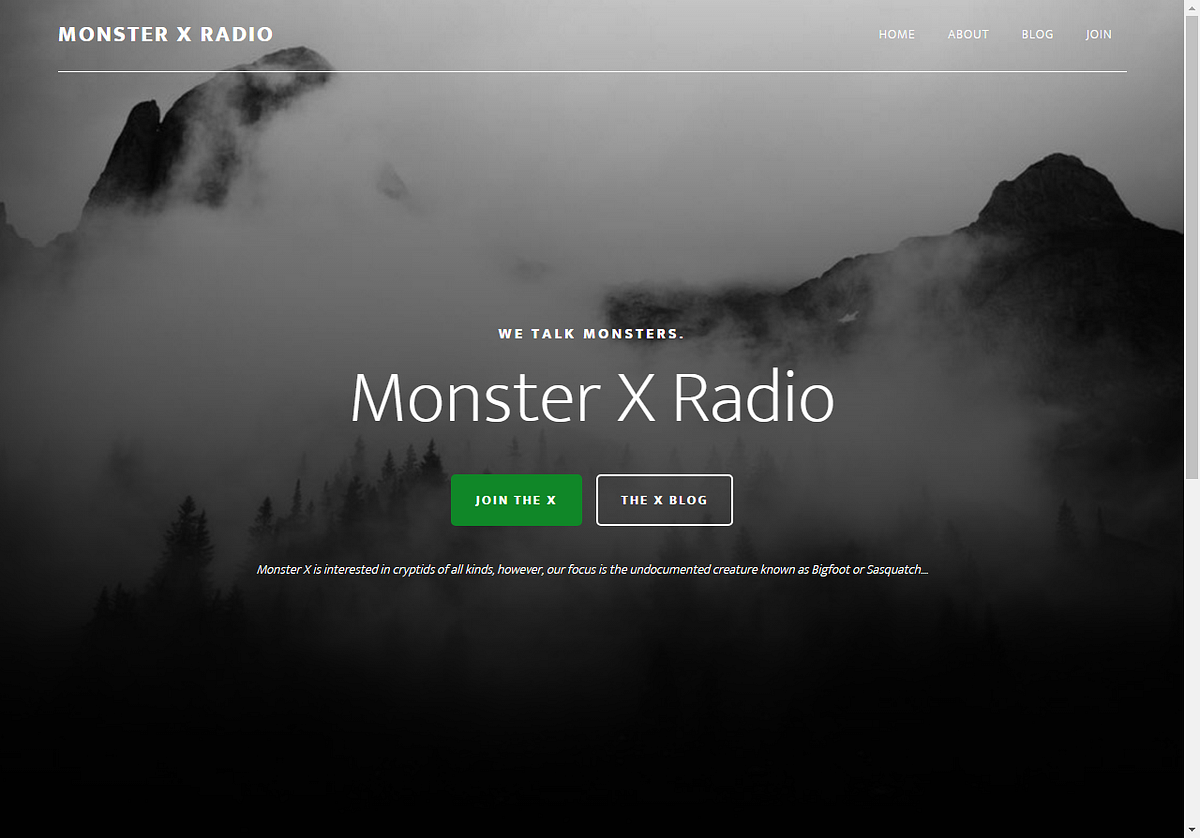 Monster X: The Search for Bigfoot - Medium