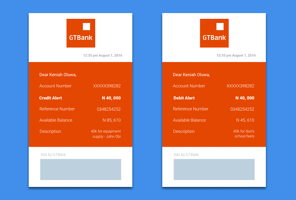 Day 17: Email receipt design — GTBank, FirstBank and Diamond Bank case ...