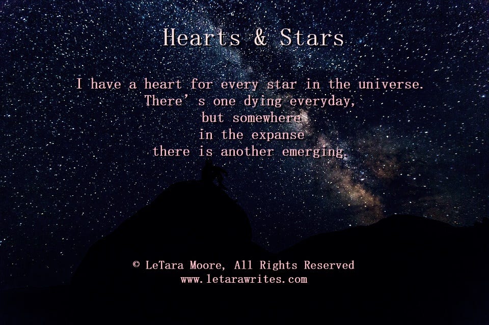Hearts and Stars: A Love Poem and Observations – LeTara Moore – Medium