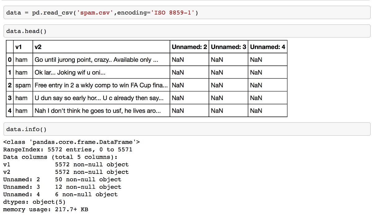 Understanding text processing with SMS spam detection