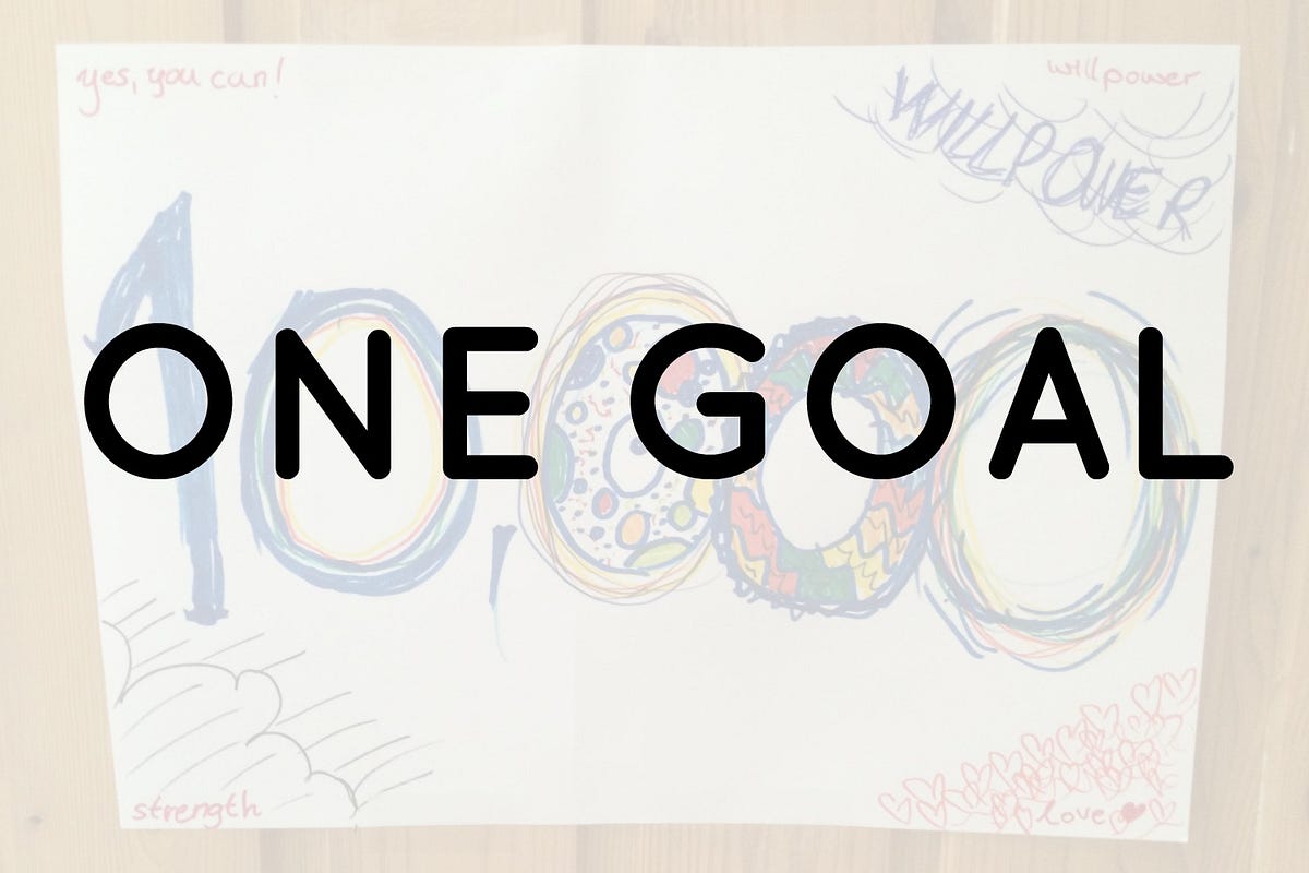 Using the ONE GOAL strategy to set goals once and focus on them constantly