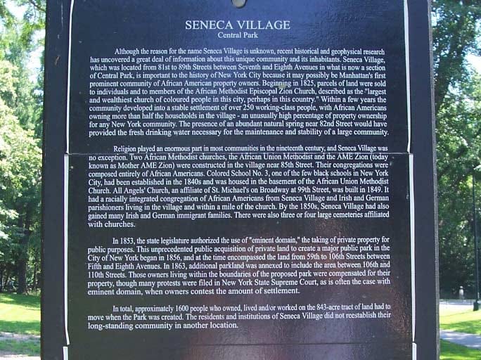 The Sad Tale Behind Central Park’s Destruction of Seneca Village