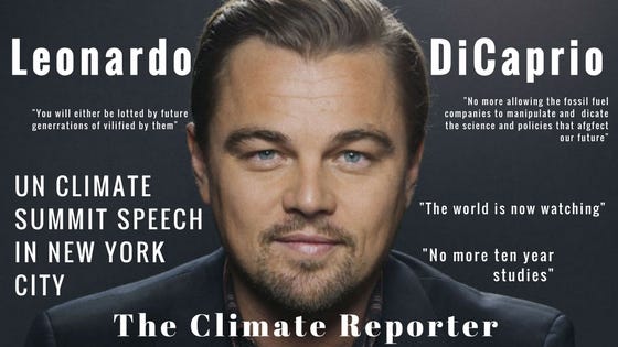 Leonardo DiCaprio’s Climate Summit Speech – The Climate Reporter – Medium