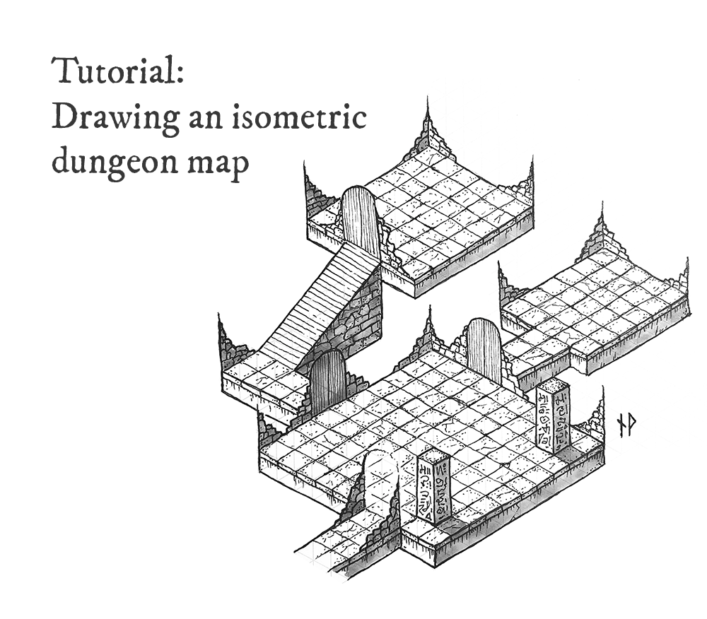 Tutorial How To Draw An Isometric Dungeon Map Niklas Wistedt Medium