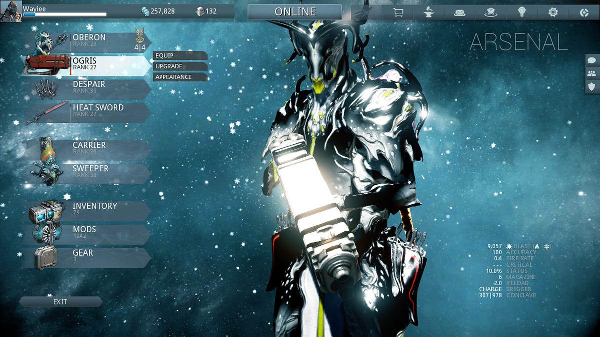 Interface/Heads Up Display (HUD) Design Critique: Warframe