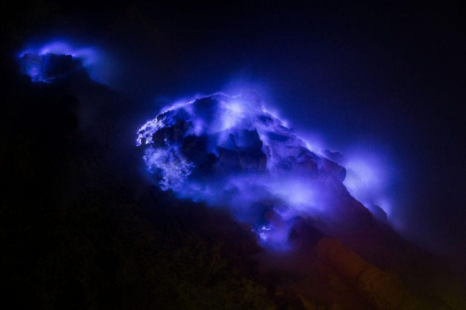 This Erupting Volcano’s Lava Appears Blue, And Science Knows Why