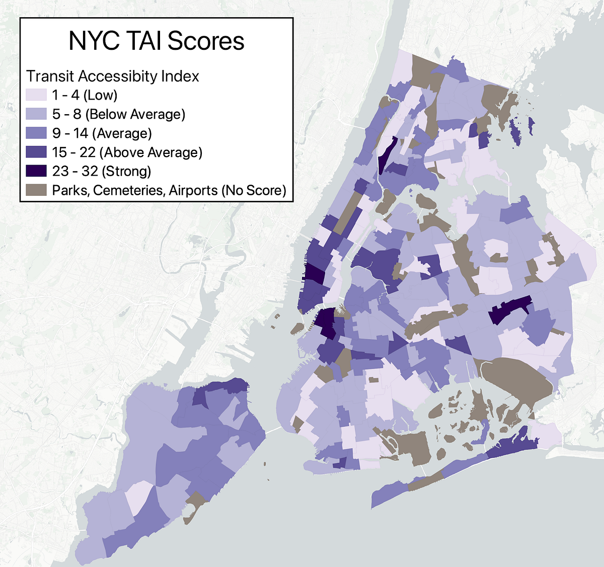 Transit Accessibility Index – Medium