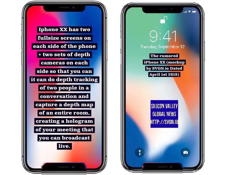 Apple leak: The rumored iPhone XX Pro (mockup provided by SVGN.io)