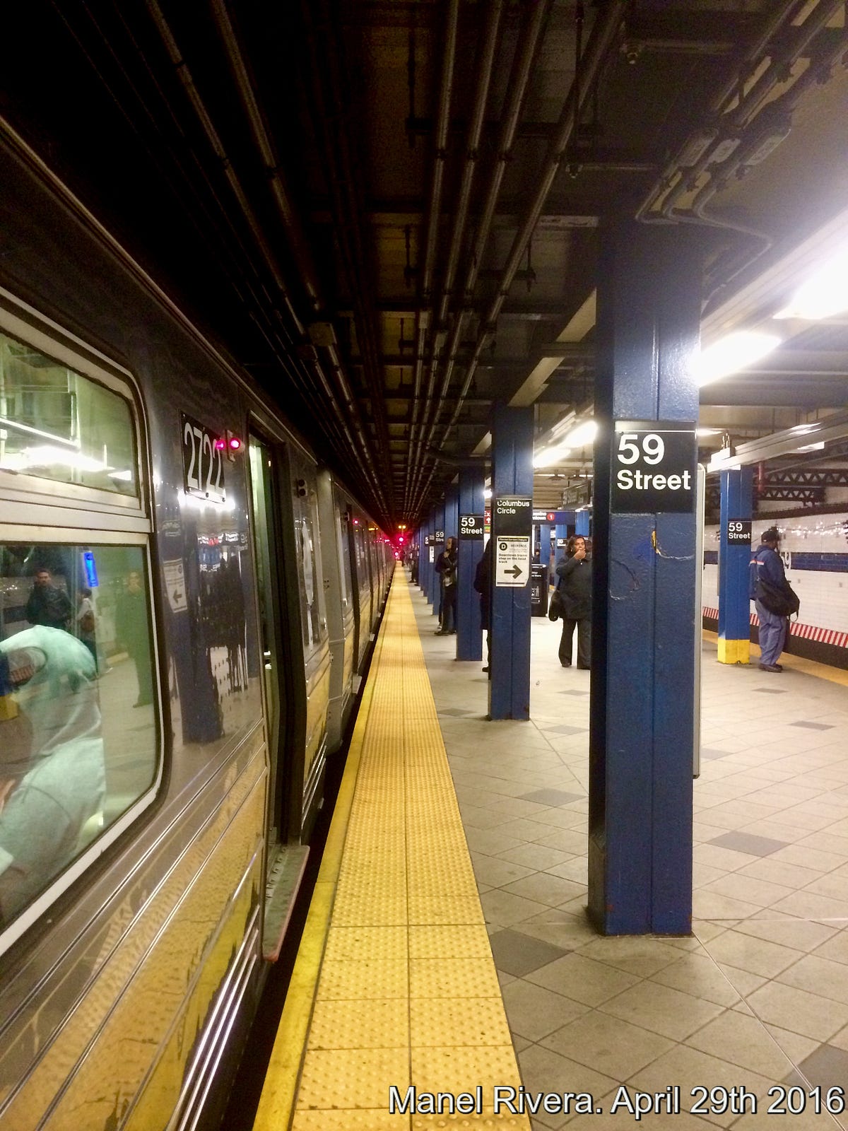 B and D trains dispute for the same space-time spot in New York.