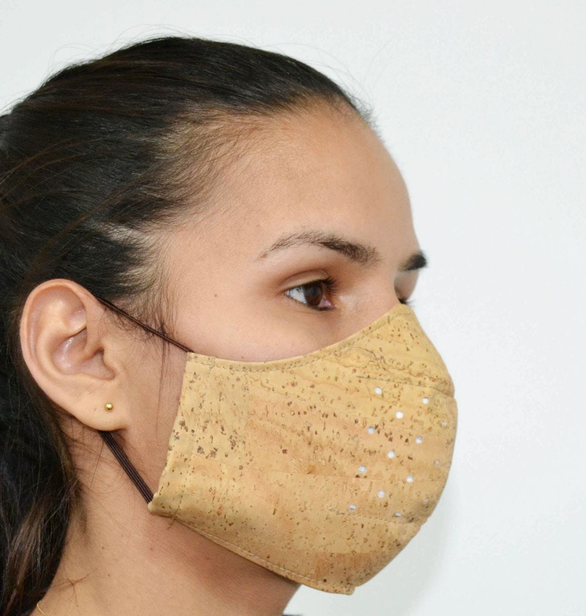 Cork leather Antibacterial face mask - Medium