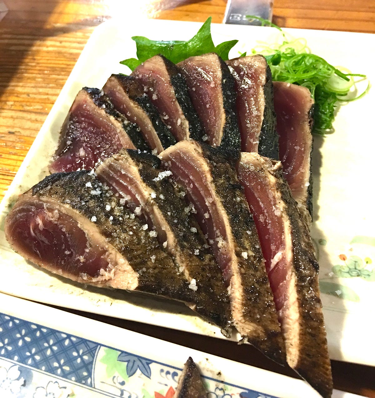 “Katsuo (bonito) no shio-tataki”, a local dish, brings in a lot of ...