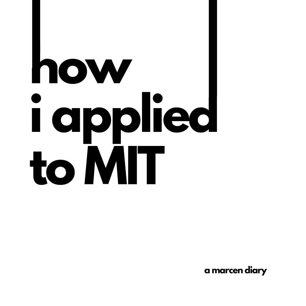 how i applied to MIT - Medium
