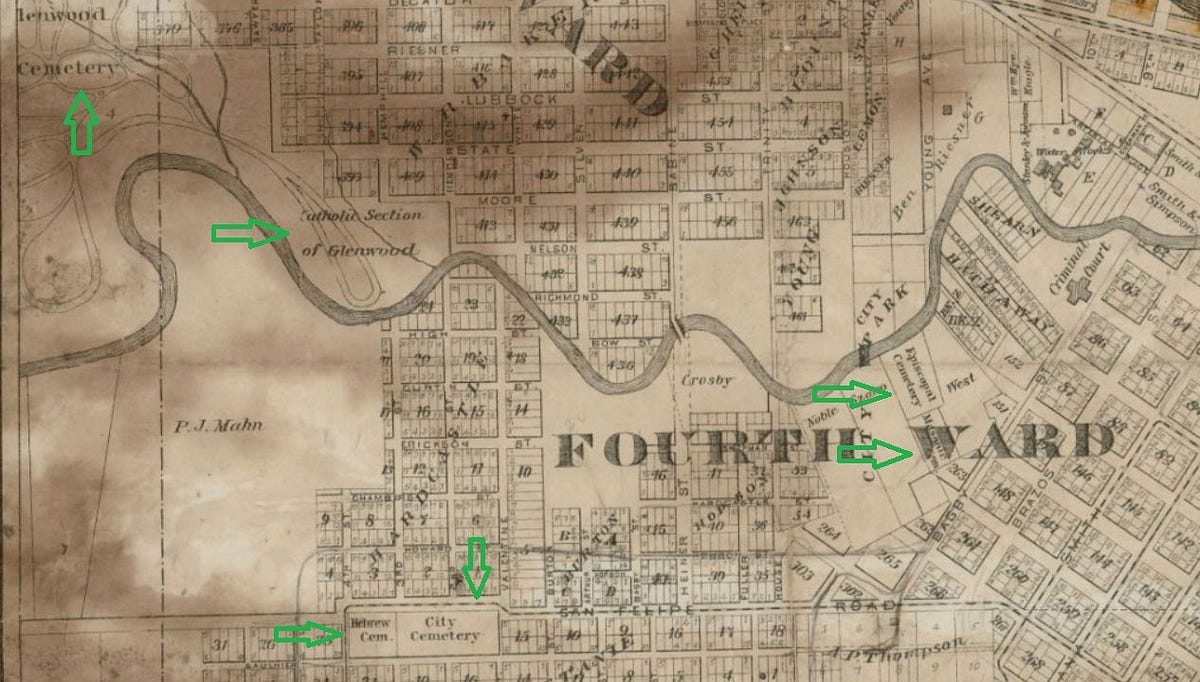 Map of Houston, Harris County, Texas, 1900 – Save Texas History – Medium