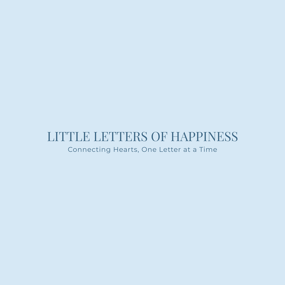 Little Letters of Happiness - Medium