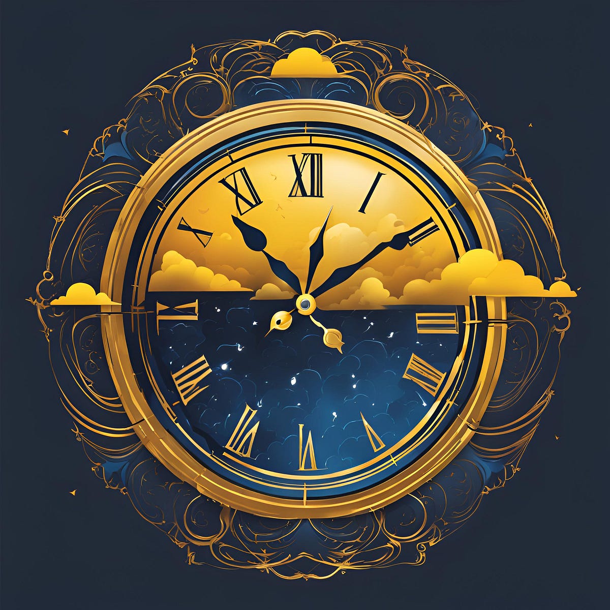 Clock During A Thunderstorm - Medium