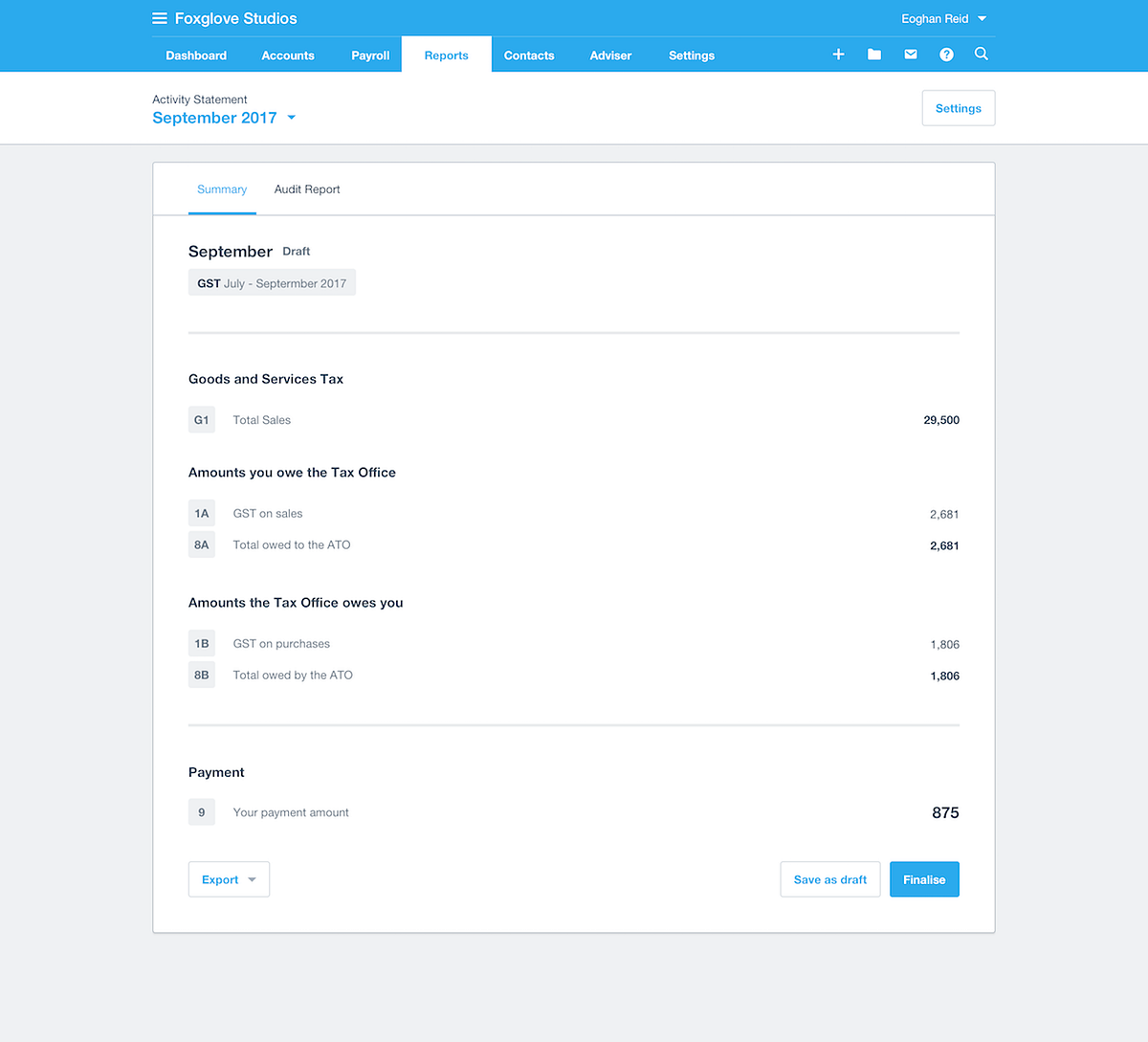 Making BAS Simple (Australia only) – Xero Developer
