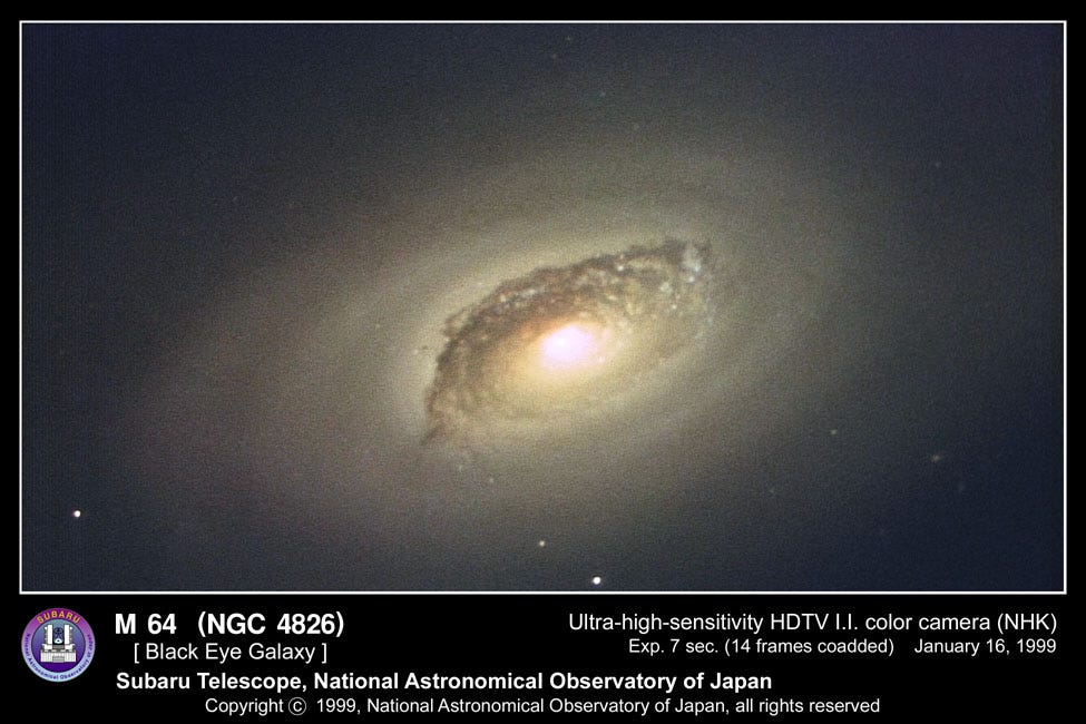 Messier Monday: The Black Eye Galaxy, M64 – Starts With A Bang! – Medium
