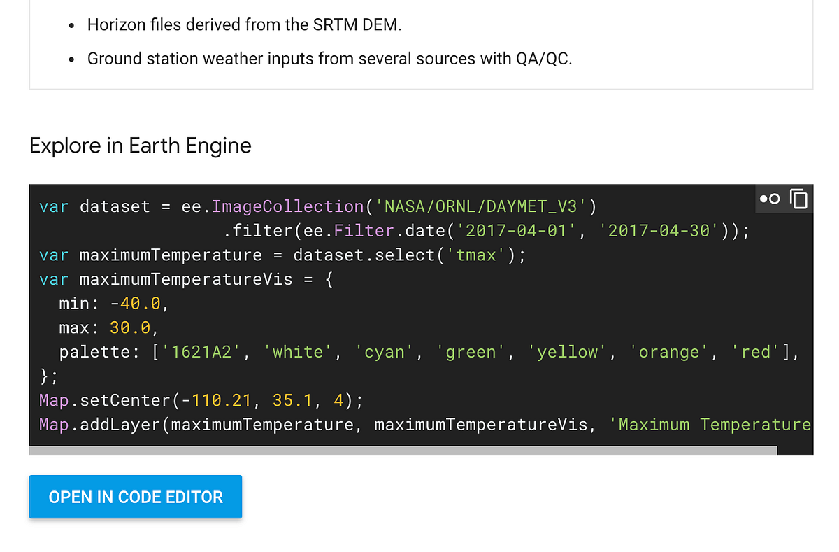 An easier way to browse, discover, and use Earth Engine datasets