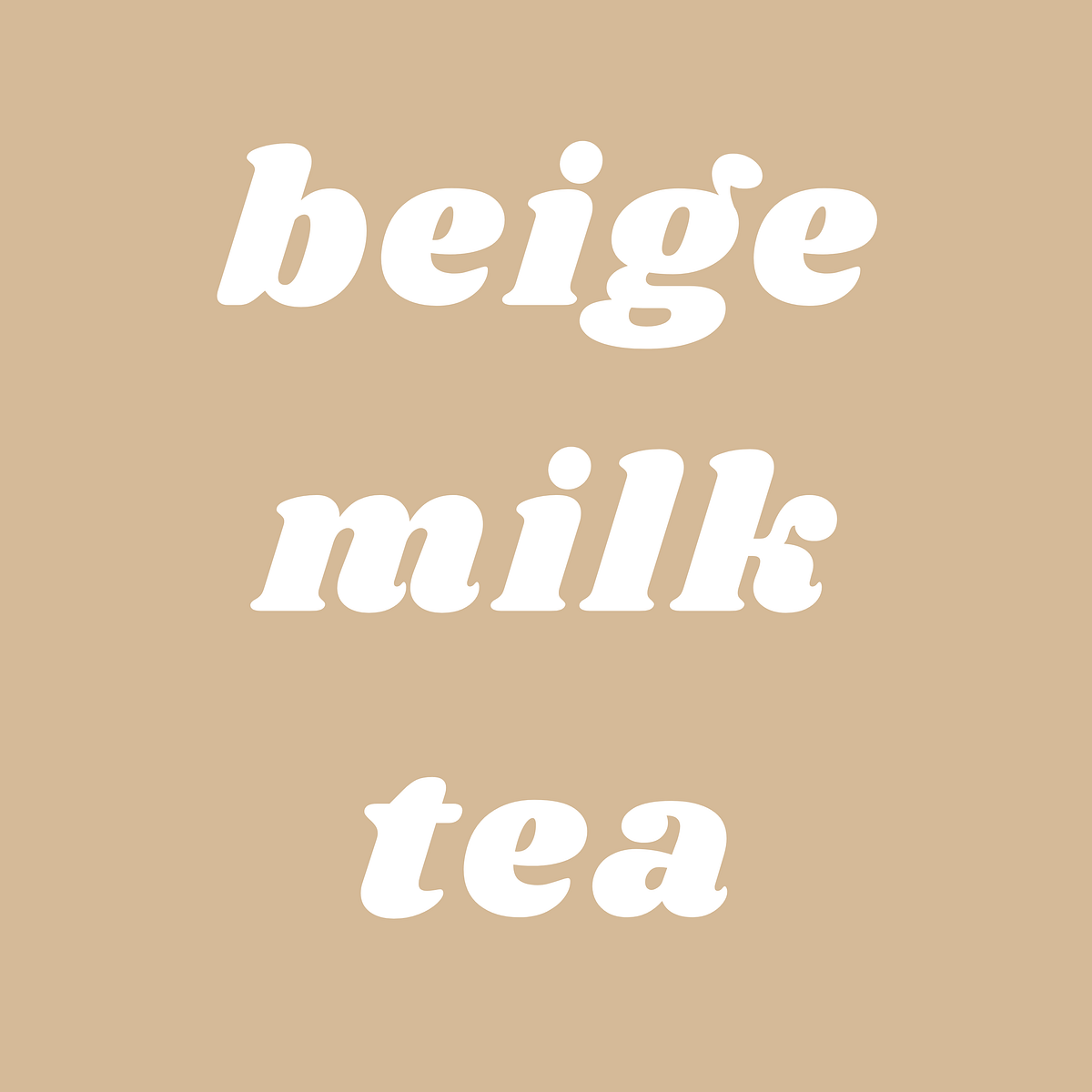 beige milk tea - Medium