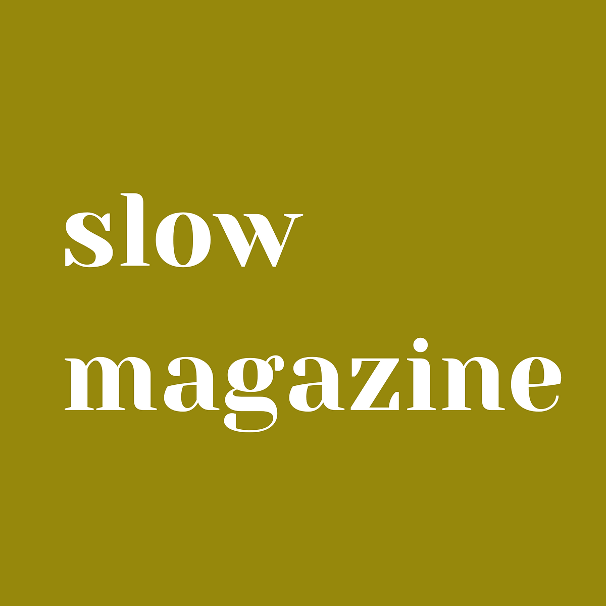 slowmagazine – Medium