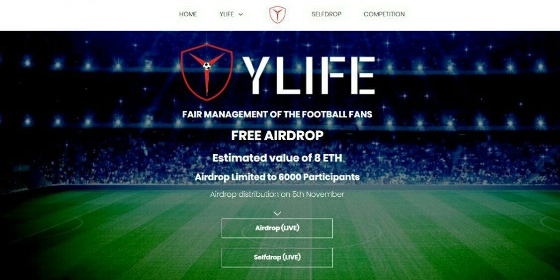 Airdrop ylife - Medium