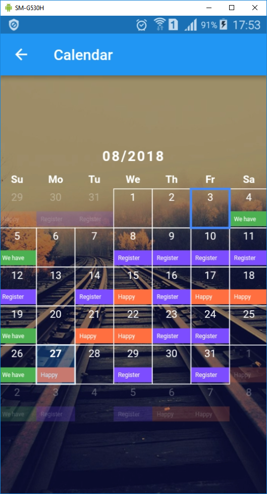 Interactive Calendar: Friendly calendar with Flutter