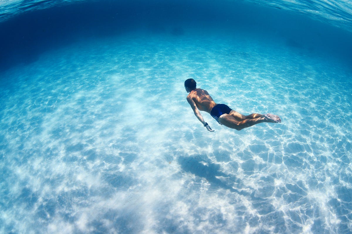 The Meditative Swimmer - Medium