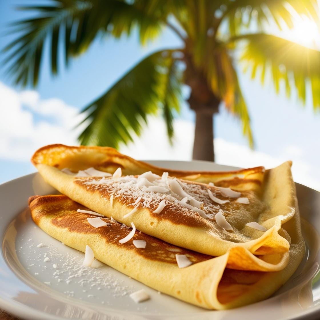 Coconut Crepes - Medium
