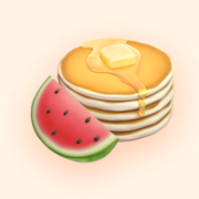 Melon Pancakes 🍉🥞 - Medium