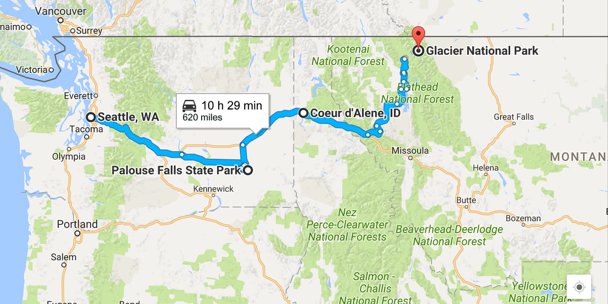 Spokane Wa To Glacier National Park