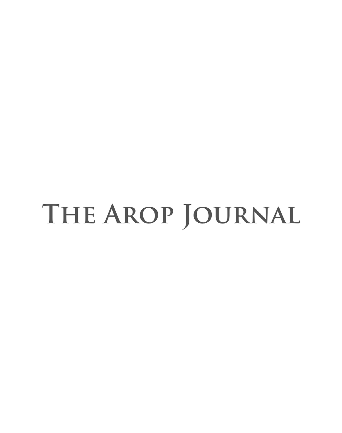 The Arop Journal - Medium